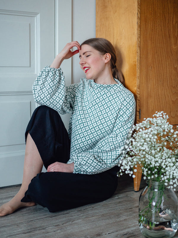 Talvikki Puuvillapaita - Apila Valko - PUF